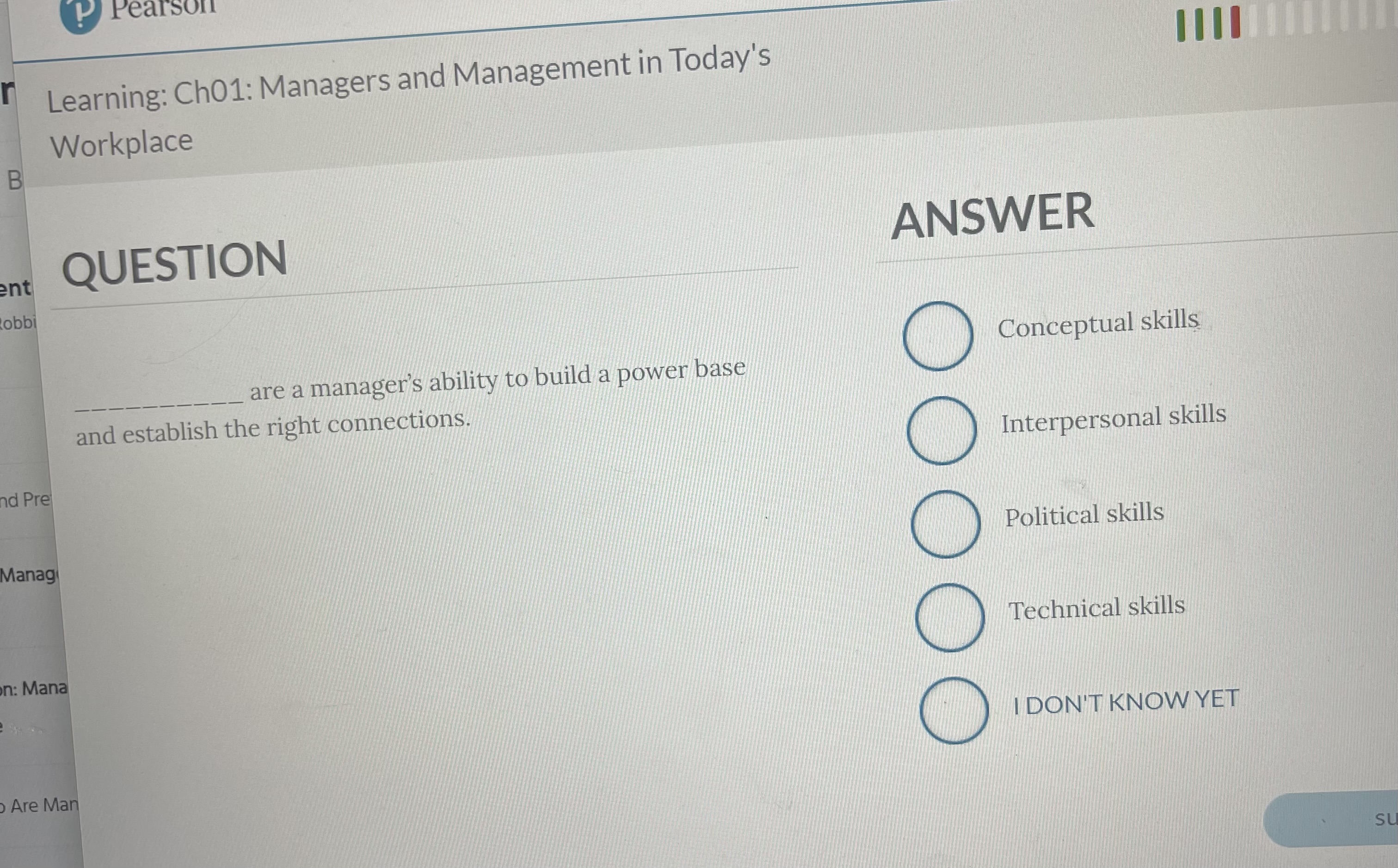 Solved Learning: Ch01: Managers and Management in | Chegg.com