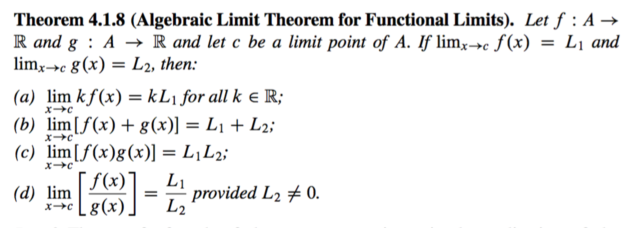 Solved I need to prove part (a) of the Algebraic Limit | Chegg.com