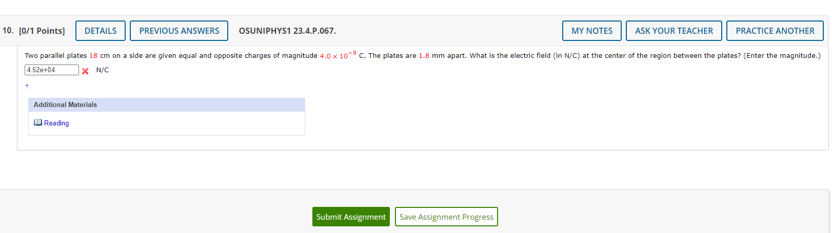 Solved 4.52e-t ] N/C | Chegg.com