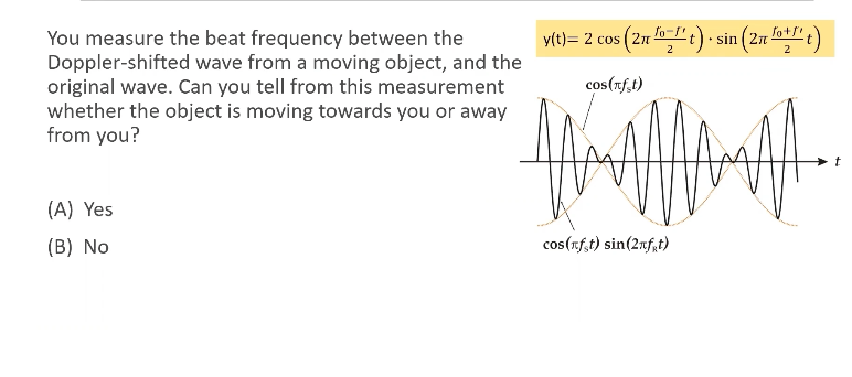 Solved You measure the beat frequency between the | Chegg.com