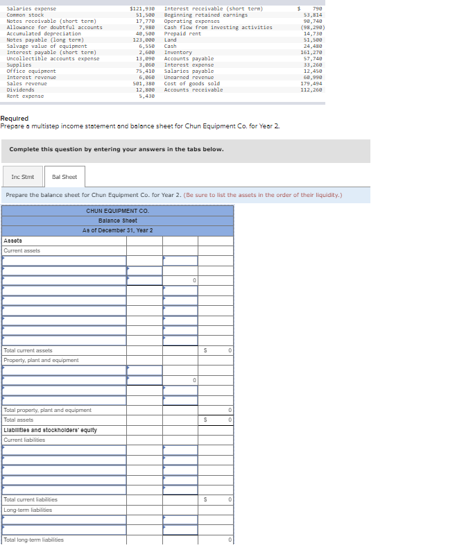 Solved Required Prepare a multistep income statement and | Chegg.com