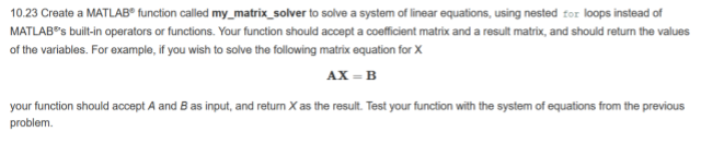 Solved Could someone create a matlab function for this | Chegg.com