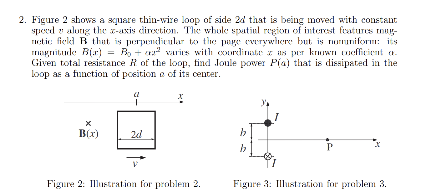 Solved 2. Figure 2 shows a square thin-wire loop of side \\( | Chegg.com