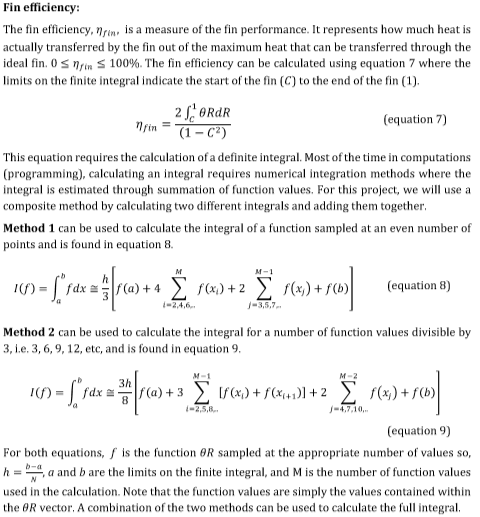 Solved Fin efficiency: The fin efficiency, s, is a measure | Chegg.com