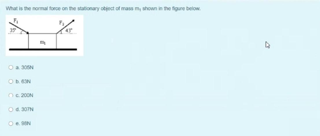 Solved What is the normal force on the stationary object of | Chegg.com