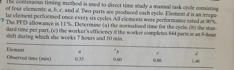 Solved The continuous timing method is used to direct time | Chegg.com