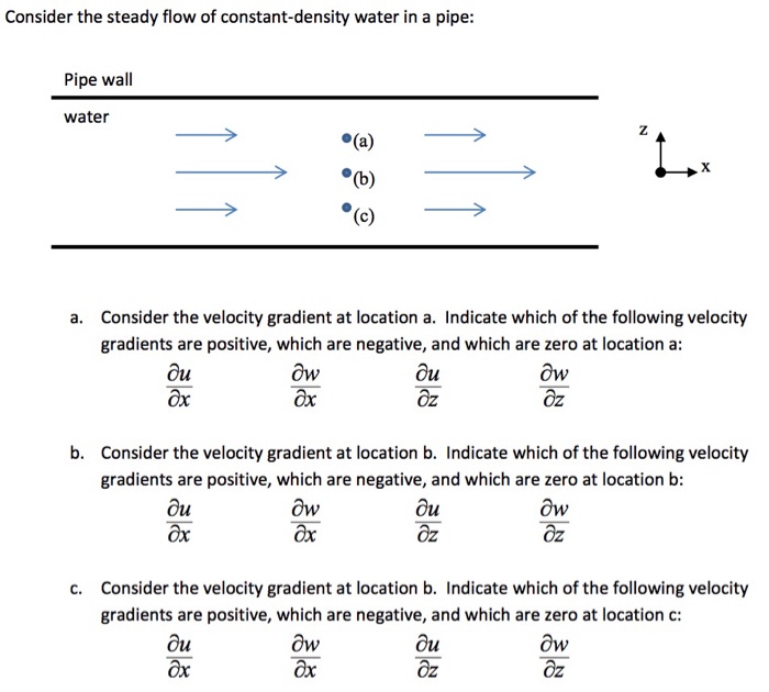 Solved Consider the steady flow of constant-density water in | Chegg.com