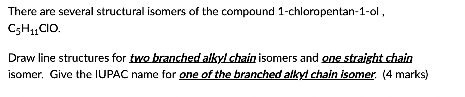 Solved There are several structural isomers of the compound | Chegg.com