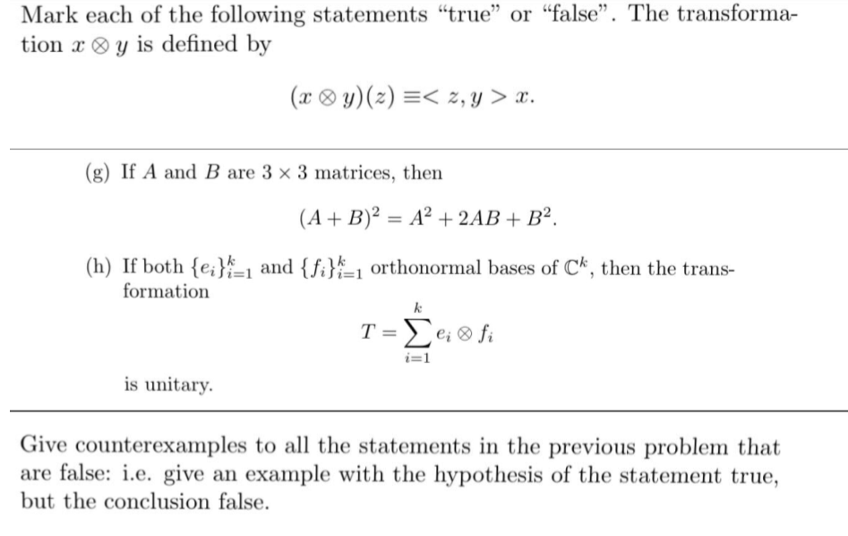 Solved Mark each of the following statements "true" or | Chegg.com