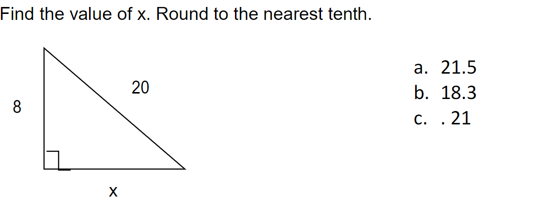 Solved Find the value of x. Round to the nearest tenth. | Chegg.com