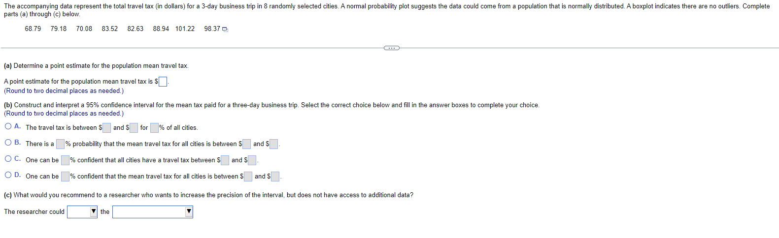 Solved parts (a) through (c) below. | Chegg.com
