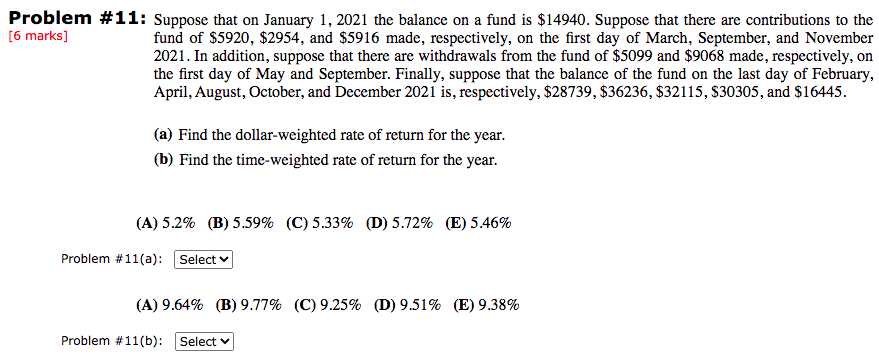 Solved Problem #11: Suppose that on January 1, 2021 the | Chegg.com