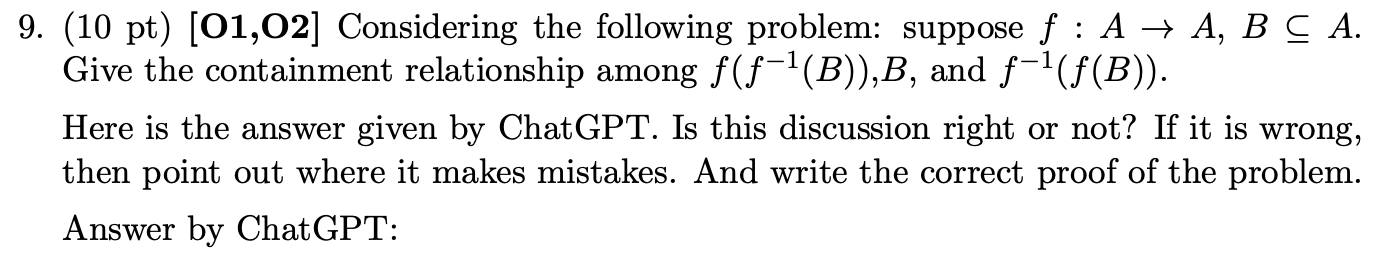 Solved 9. (10 pt) [O1,O2] Considering the following problem: | Chegg.com