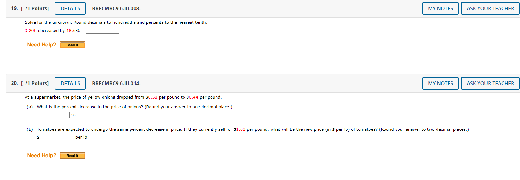 Solved [-/1 Points] BRECMBC9 6.III.008. Solve for the | Chegg.com