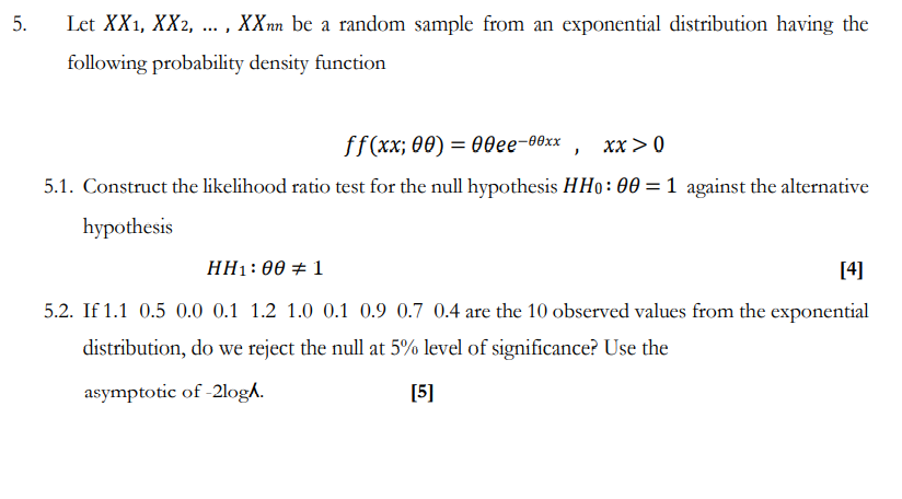 Let XX1,X2,…,XXnn be a random sample from an | Chegg.com