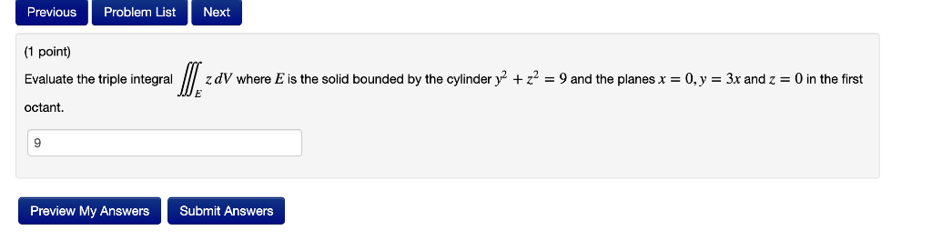 Solved Evaluate the triple integral ∭EzdV∭EzdV where EE is | Chegg.com