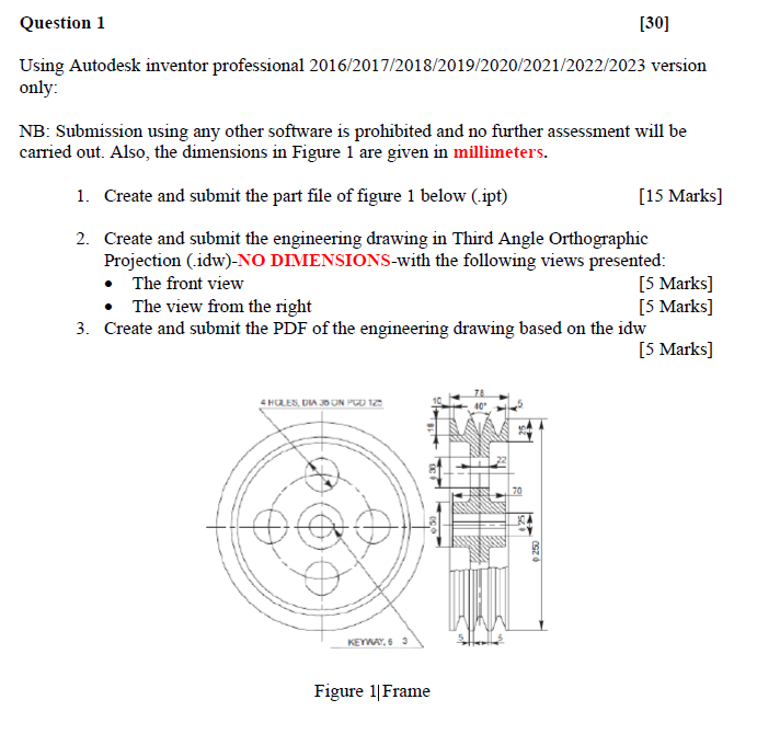 Using Autodesk inventor professional | Chegg.com