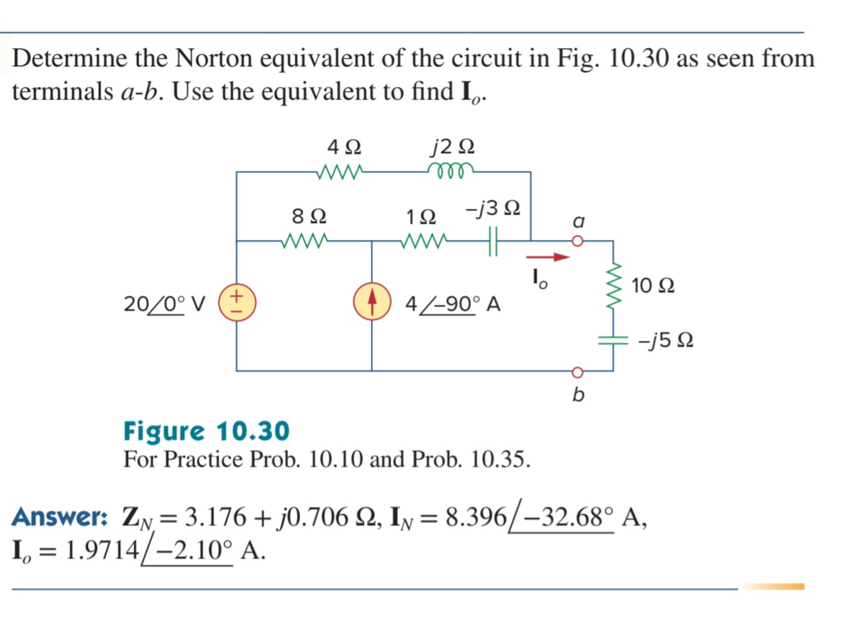Solved Determine the Norton equivalent of the circuit in | Chegg.com