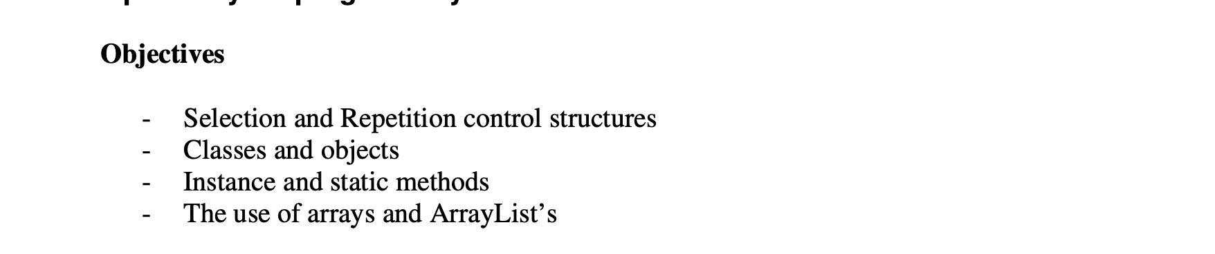 Solved Objectives - Selection and Repetition control | Chegg.com