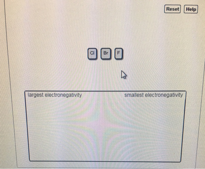 Solved Reset Help largest electronegativity smallest | Chegg.com