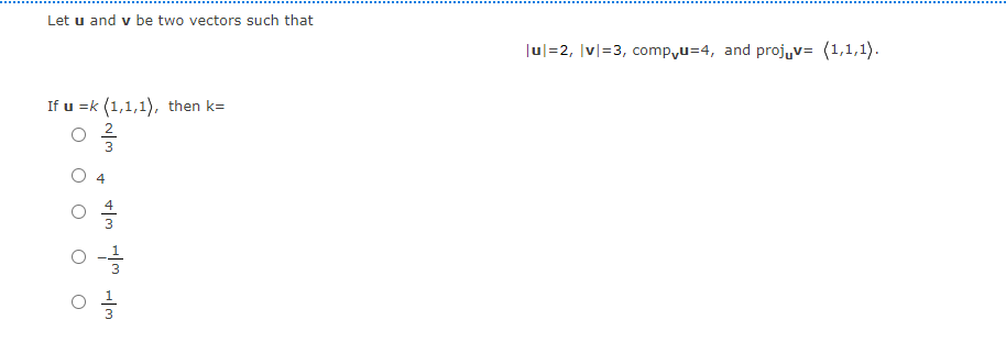 Solved Let u and v be two vectors such that |u|=2, | Chegg.com