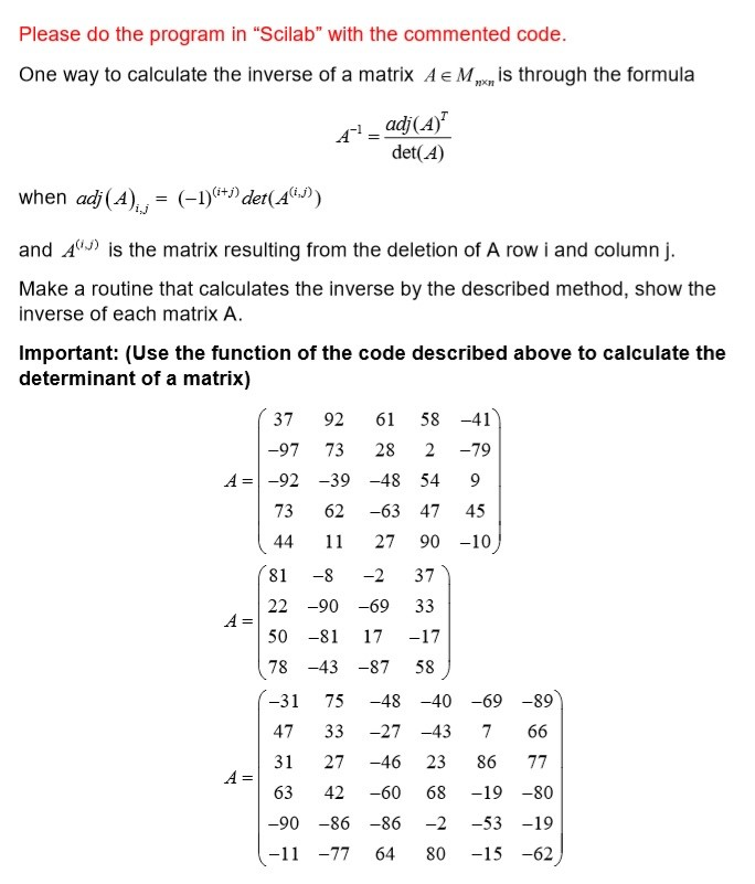 Solved Please do the exercise in "Scilab" function | Chegg.com