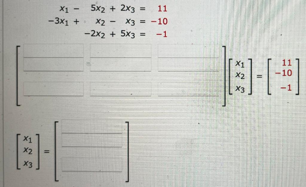 Solved Write The System Of Linear Equations In The Form Ax