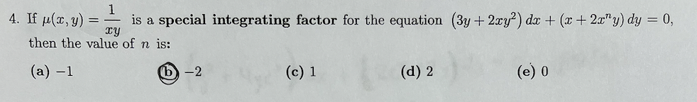 Solved 1 4. If u(x, y) = is a special integrating factor for | Chegg.com