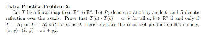 Solved Extra Practice Problem 2: Let T be a linear map from | Chegg.com