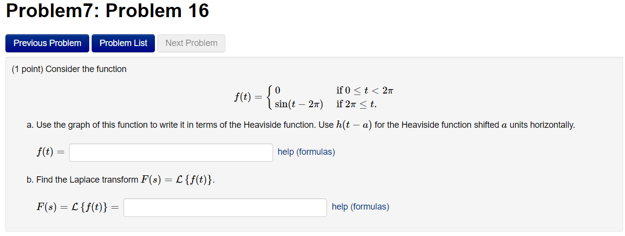 Solved Problem7: Problem 16 Previous Problem Problem List | Chegg.com