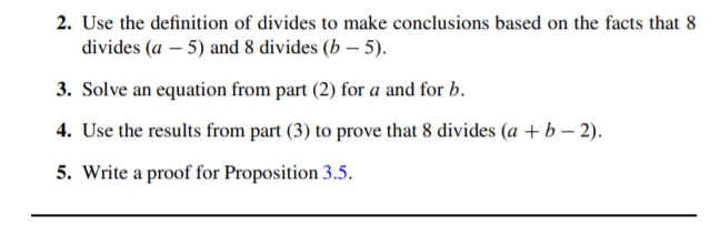 Solved 1. Use the definition of divides to determine a way | Chegg.com