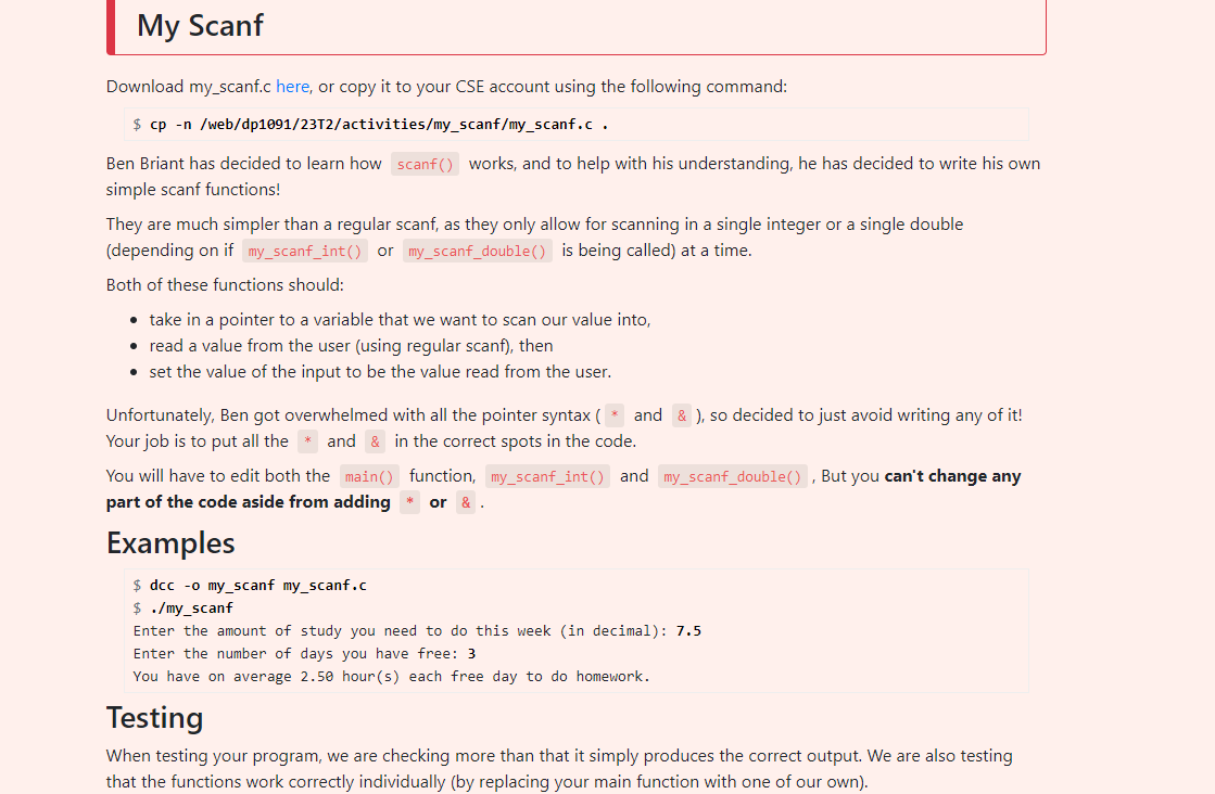 Solved Download my_scanf.c here, or copy it to your CSE | Chegg.com