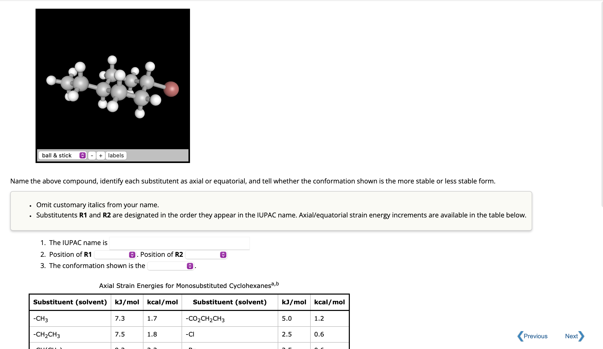 Solved Name the above compound, identify each substitutent | Chegg.com