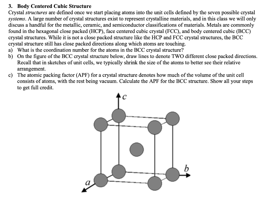 Face Centered Cubic Structure