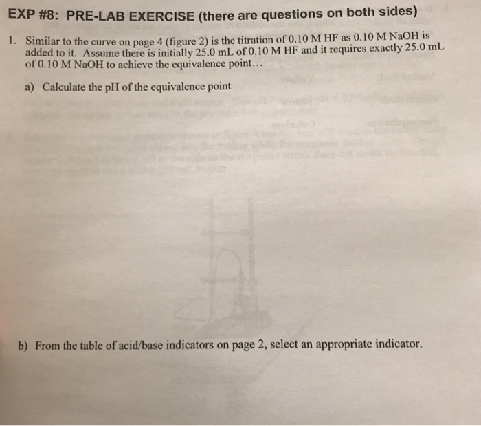 Solved EXP #8: PRE-LAB EXERCISE (there are questions on both | Chegg.com