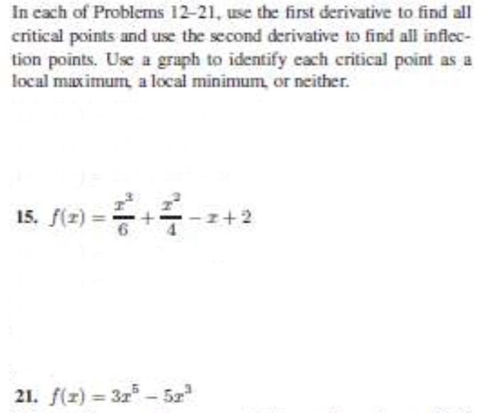 Solved In each of Problems 12-21, ﻿use the first derivative | Chegg.com