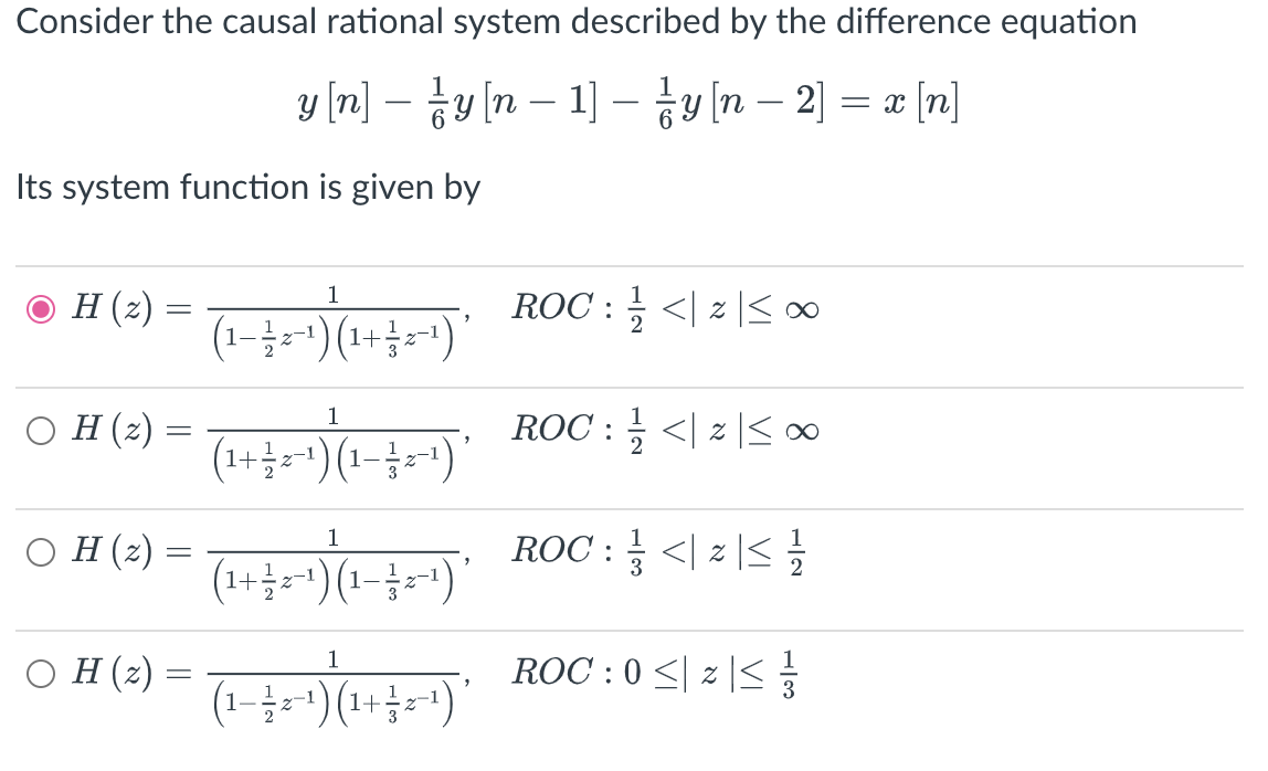 Solved Consider the causal rational system described by the | Chegg.com