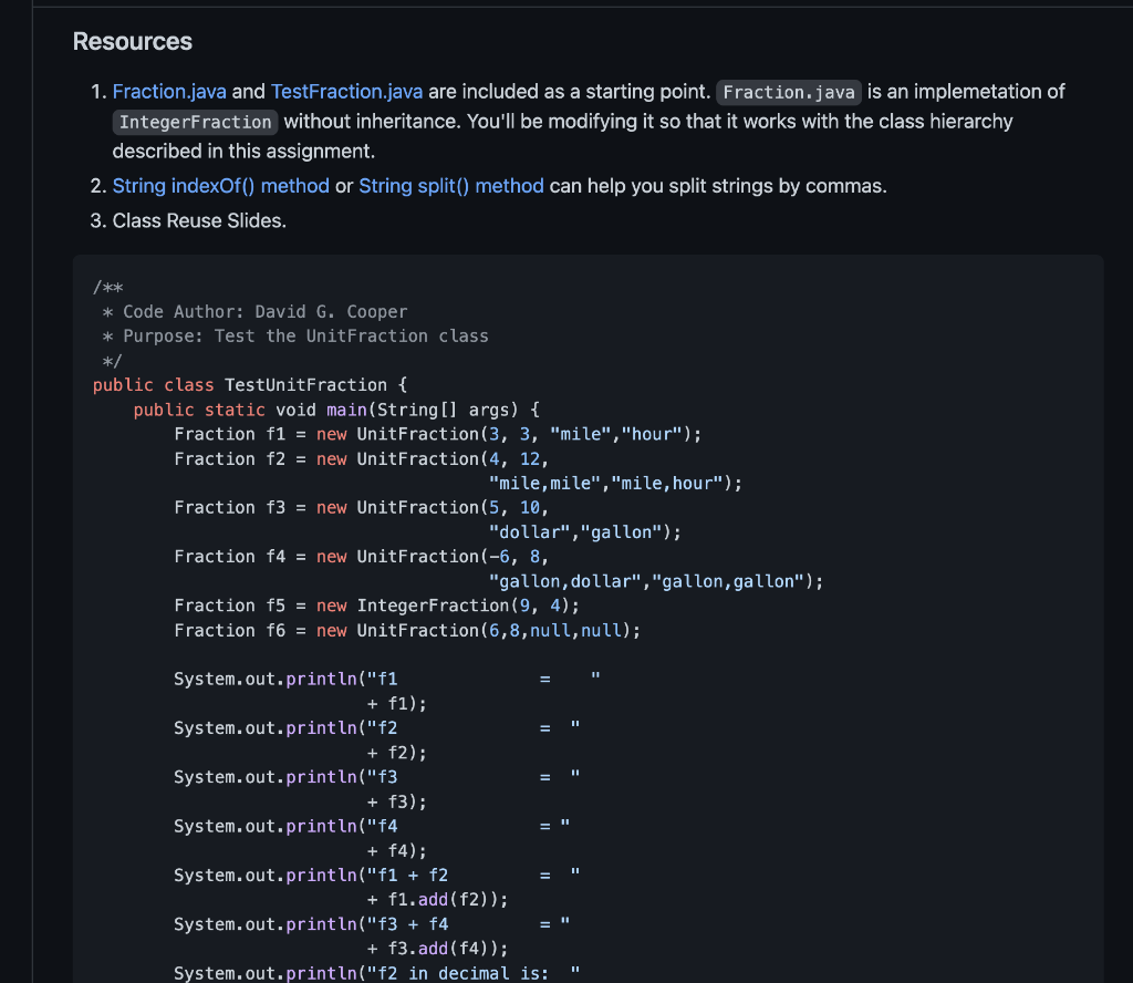 Solved Fractionjava Code 