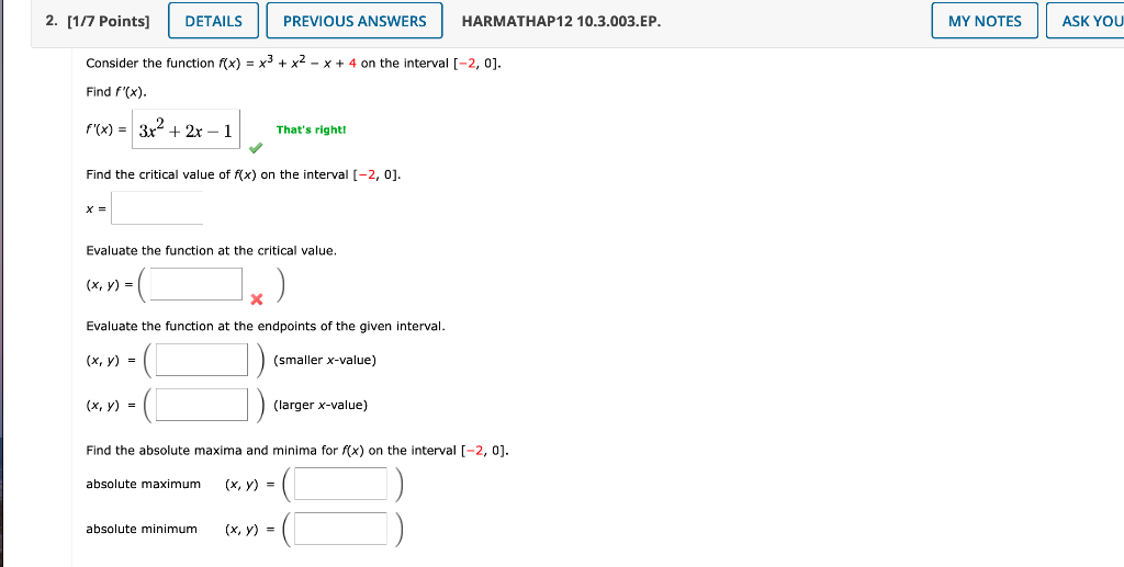Solved Consider the function f(x)=x3+x2−x+4 on the interval | Chegg.com