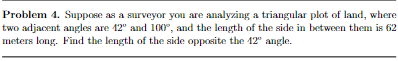 Solved Problem 4. Suppose as a surveyor you are analyzing a | Chegg.com