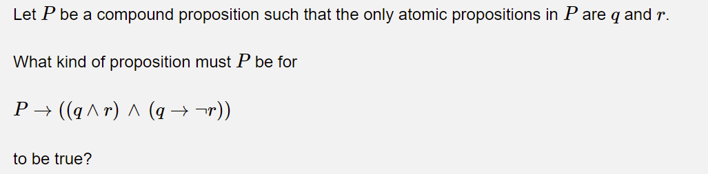 Solved Let P be a compound proposition such that the only | Chegg.com