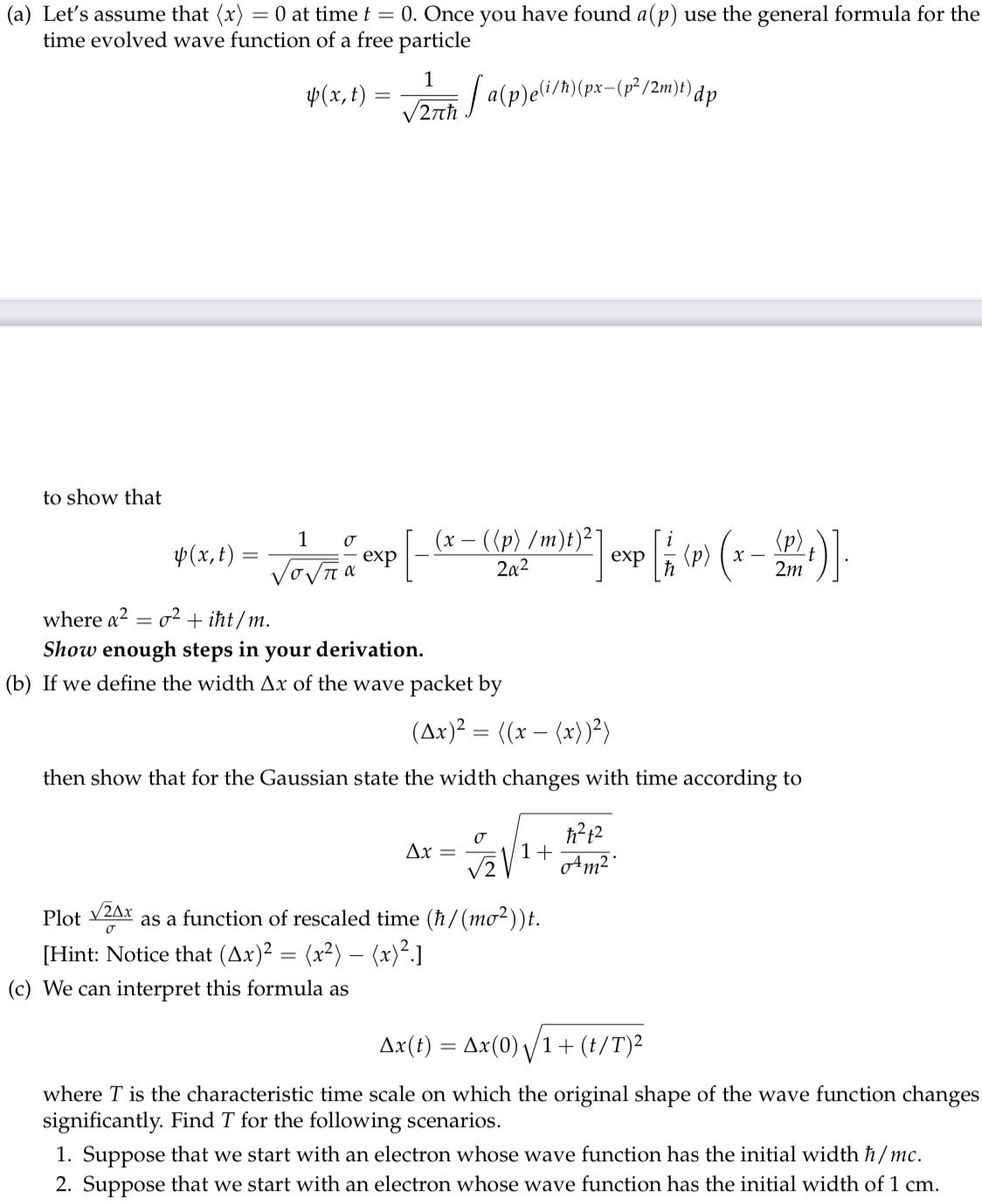 Solved (a) Let's assume that x =0 at time t=0. Once you | Chegg.com