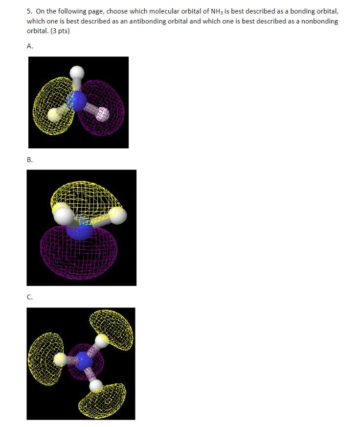 Solved 5. On the following page, choose which molecular | Chegg.com