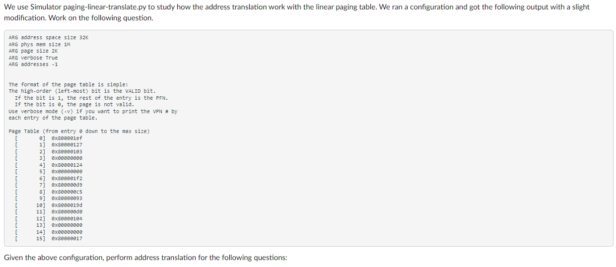 Solved Please explain will UpVote.a.) For Virtual Address | Chegg.com