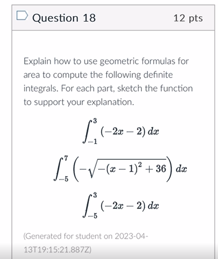Solved Question 18 12 pts Explain how to use geometric | Chegg.com
