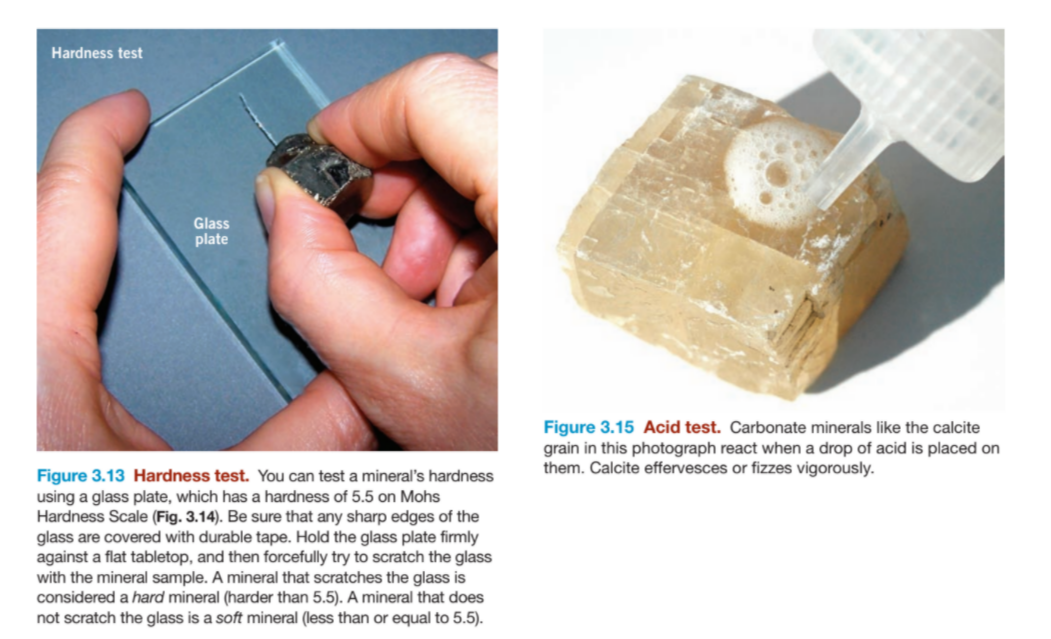 Luster The appearance of a mineral's surface in | Chegg.com