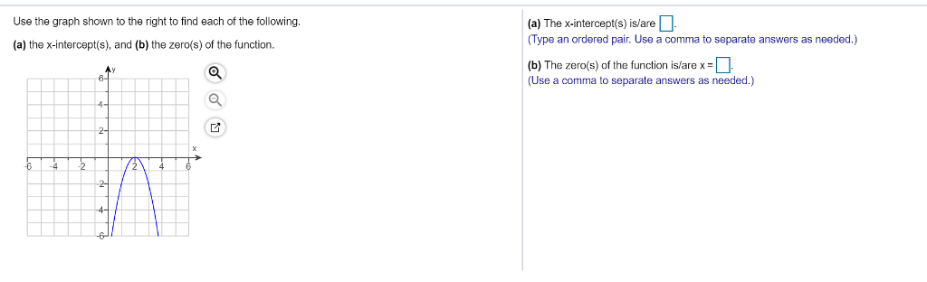Solved Use the graph shown to the right to find each of the | Chegg.com