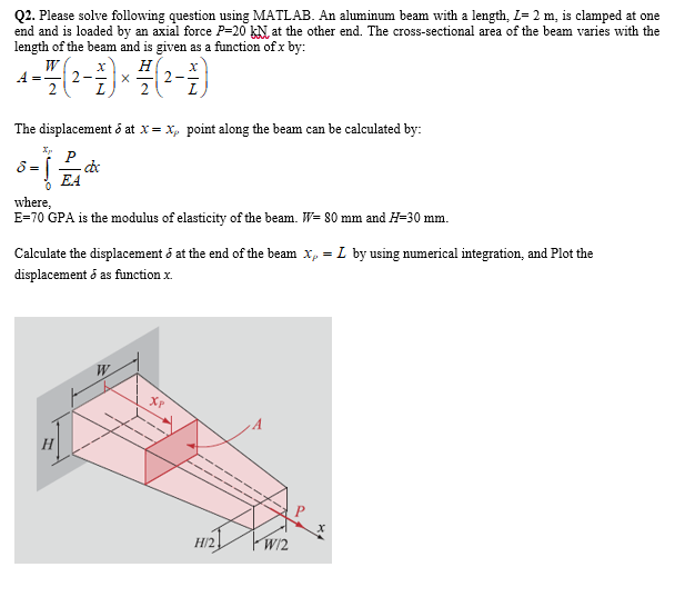 Solved Q2. Please solve following question using MATLAB. An | Chegg.com
