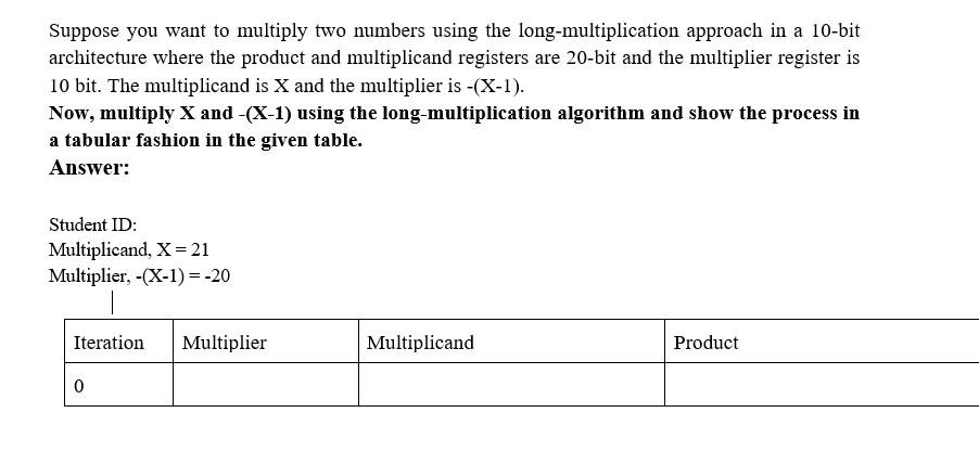 Solved Suppose you want to multiply two numbers using the | Chegg.com