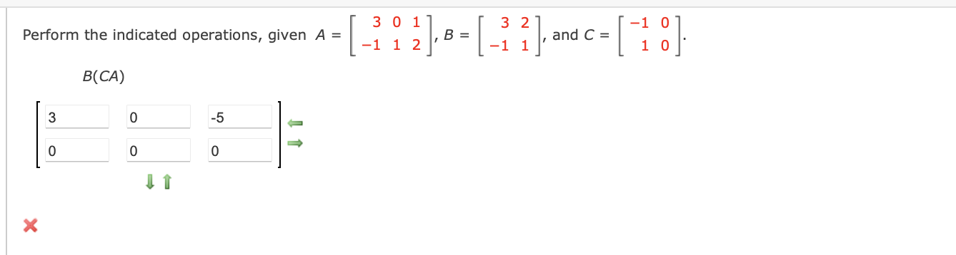 Solved 5 3 2 4 1 0 2 1 1 4 Solve For X In The Equation